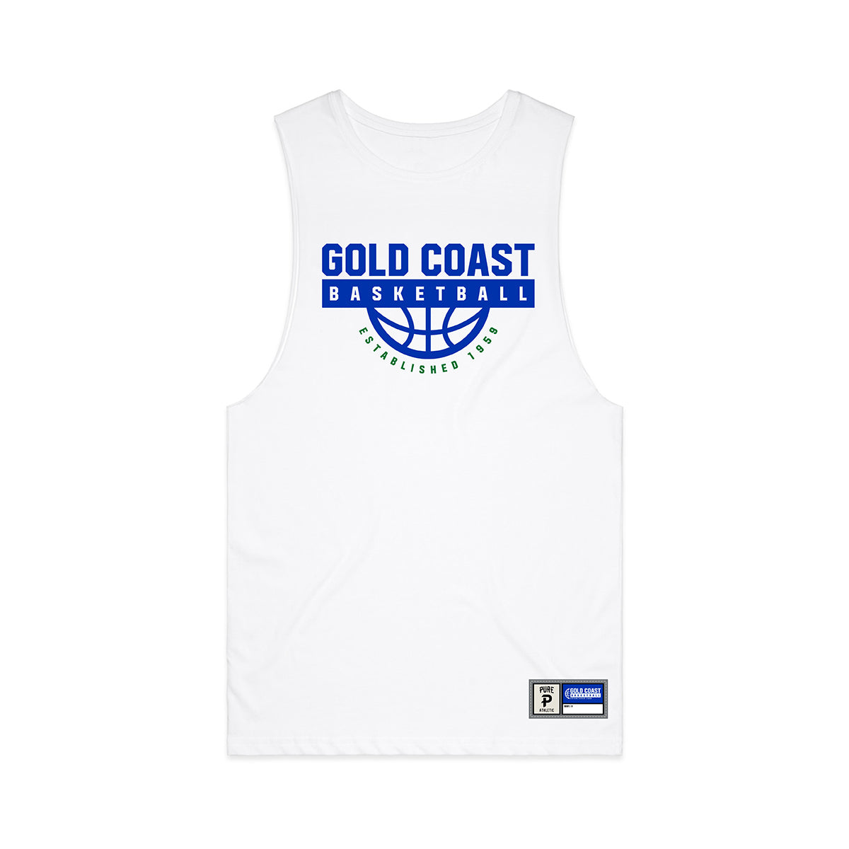 GCB BB Tank - White Marle | Pure Athletic Australia