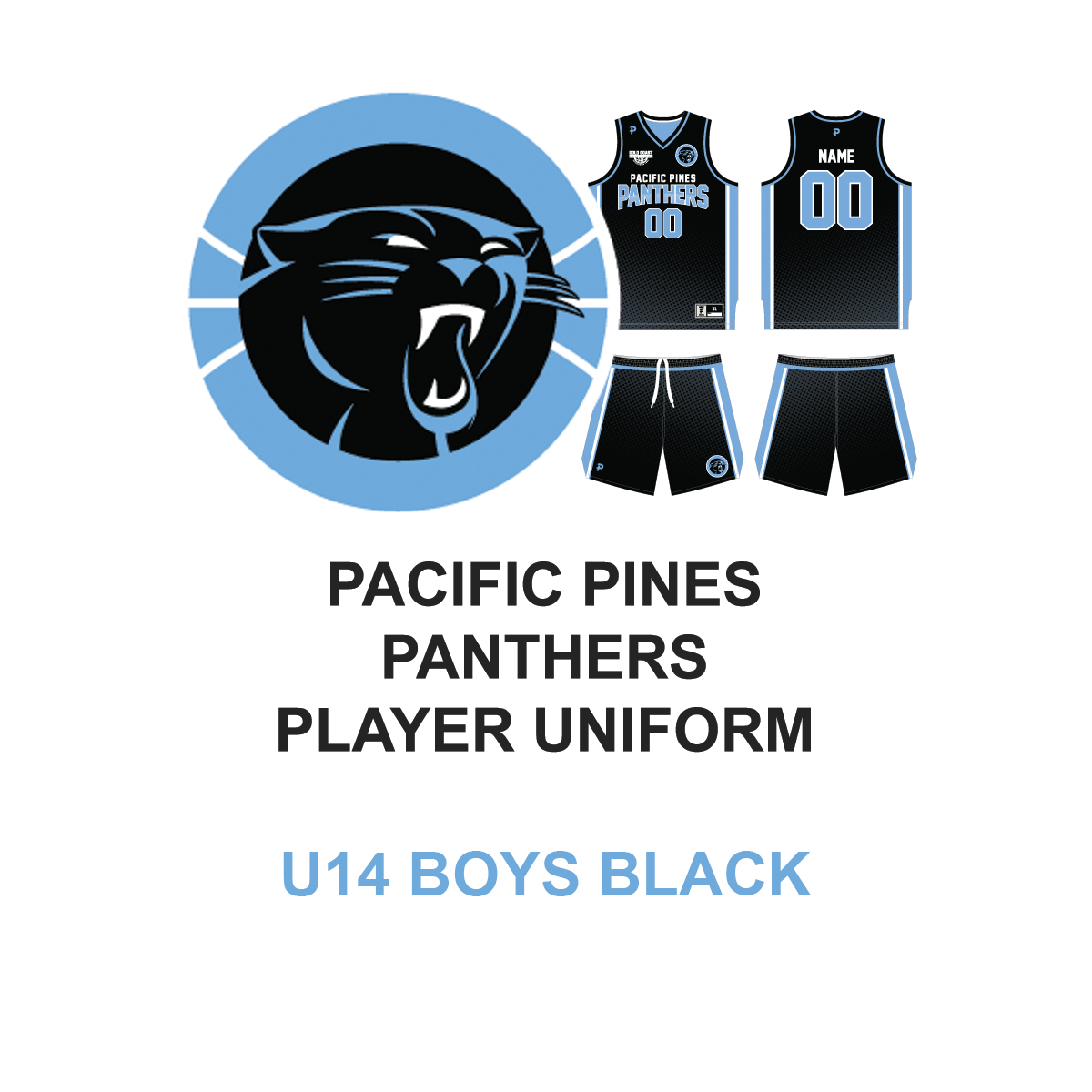Pacific Pines Panthers - Player Uniform - U14 Boys Black | Pure ...