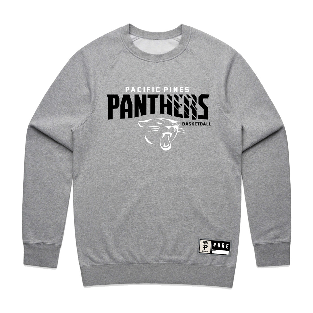 Pacific Pines Panthers Crew - Grey Marle | Pure Athletic Australia